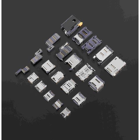 China 6 PIN Hinge Type NANO SIM Card Connectors H1.40MM with switch PIN ...