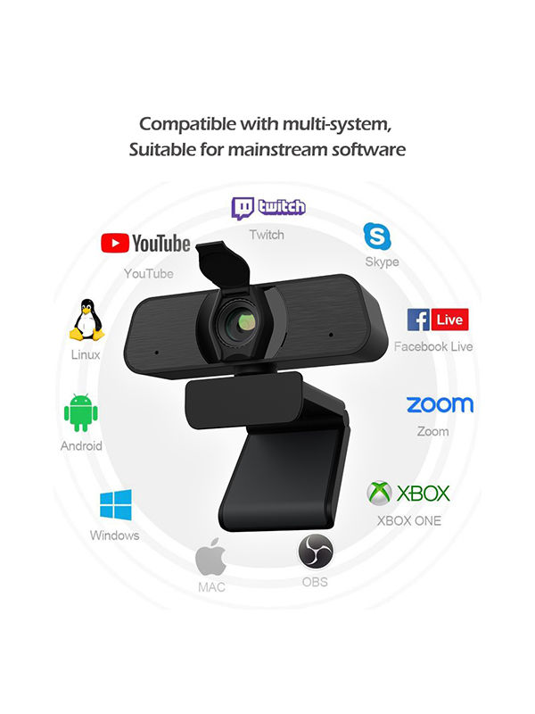 China Web Camera, 2K Webcam, USB Web cam for Online Teaching Meeting PC ...