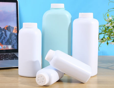 China Large capacity HDPE plastic dry powder bottle light blue custom ...