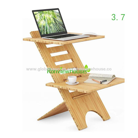 China Bamboo Computer Stand Adjustable Bamboo Laptop Stand Adjusting ...