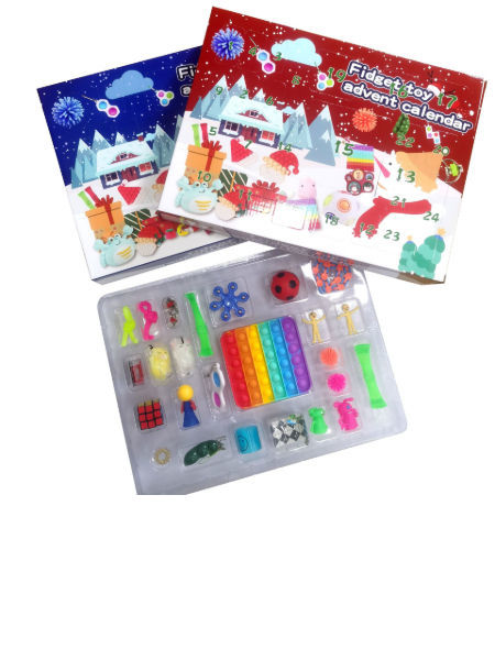 China Christmas Fidget Toys Blind Box Gifts Countdown DIY Anti Stress ...