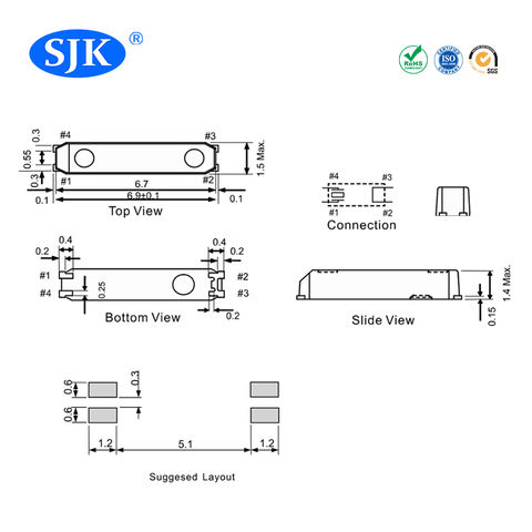 China SMD Tuning Fork Crystal with 7015 32.768kHz 7pF 20ppm Watch Crystal on Global Sources,MC ...