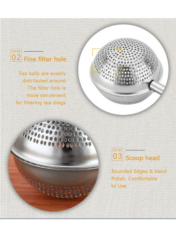 China Food Grade Double Handle Tea Infuser Stainless Steel Tea Filter ...