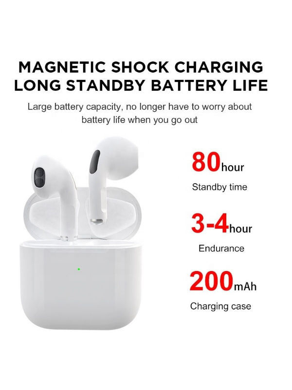 China Pro4 Pro5 True Wireless Earbuds White Headphone Air pro 5 pro 4 ...