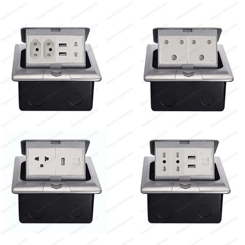 China Bounce-up Ground Floor Power socket, UK style, dual Ports on ...