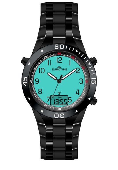 Luminous Radio Controlled Watch,Stainless Steel Watchband Waterproof ...