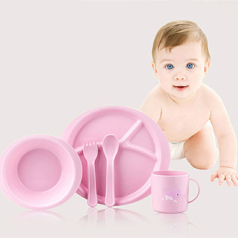 China Plastic dinnerware set BPA free 5 pcs biodegradable PLA baby ...