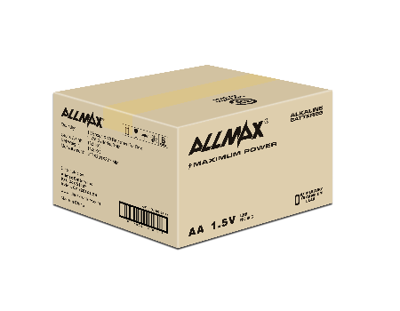 Allmax Maximum Power Lr6 1.5V AA Size Alkaline Batteries of B4-48, AA ...