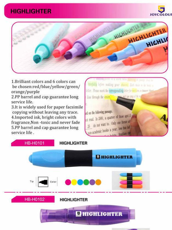 China Solid Highlighter,White/Black/Color Barrel ,Cusotmized ,Non-toxic ...