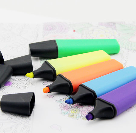 China Solid Highlighter,White/Black/Color Barrel ,Cusotmized ,Non-toxic ...