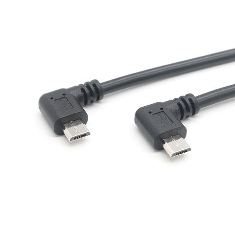 China USB 2.0 Micro B Male Right Angle To Molex 1.5 4Pin Black Total ...