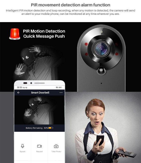 China New version Smart Home phone app control Wifi Ring Door Bell ...