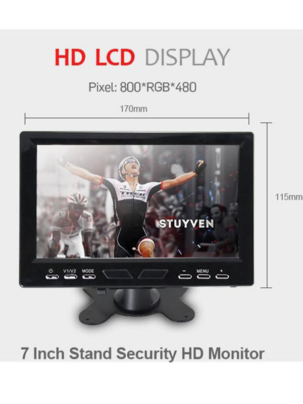 China 7" inch TFT LCD rearview mirror monitor, 9-45v wide voltage car ...