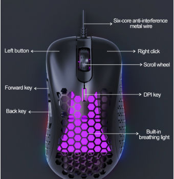 China Optical RGB Glowing Gaming Mouse Pc Computer Lightweight USB ...