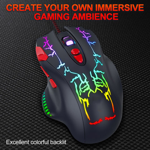 China 6400 high dpi Gaming Mouse Colorful Optical RGB Backlight Wired ...