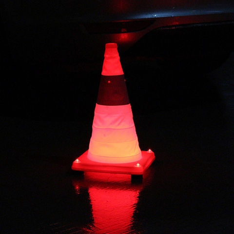 China Highway warning road cone,emergency LED traffic cone,collapsible ...