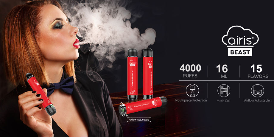 China Newest Electronic Cigarette Adjustable Air Disposable Vape Device Airis Beast 4000 Puffs ...