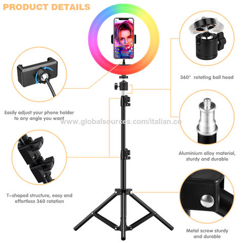 China 10inch RGB LED Ring Light with Stand Tripod and CE Rohs ...