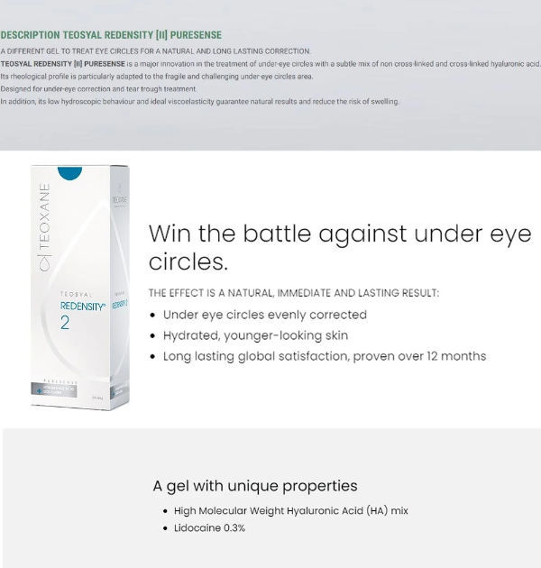 Original Teosyal Redensity 2 Puresense Teoxane Panda Needle Hyaluronic ...