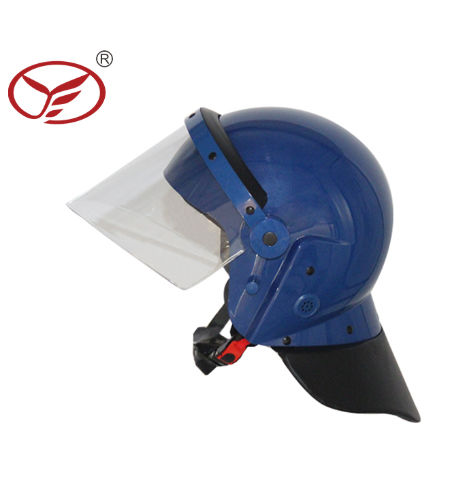 China Straight visor impact resistance Blue riot control helmet,Leather ...