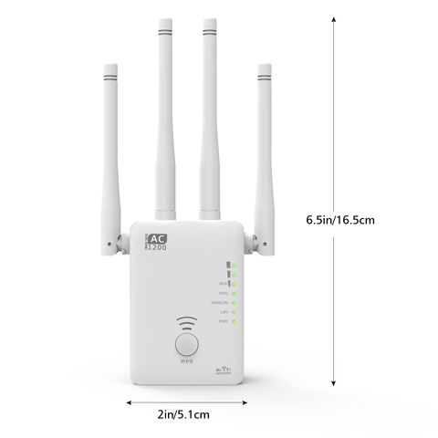 China AC 1200 Dual Band WiFi Extender 5G/2.4G WIFI Signal AP/Repeater ...