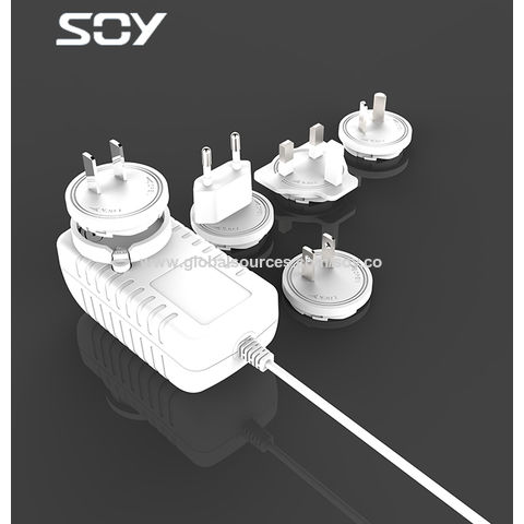 China 12V 3A interchangeable power adapter universal travel adapter on ...
