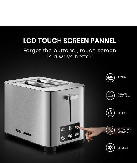 China Stainless Steel Touch screen Toaster 2 Slice Led Display Bread ...