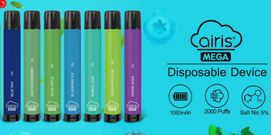 China E-Cigs Airis Mega Disposable Vaporizer Pen Airflow Disposable ...