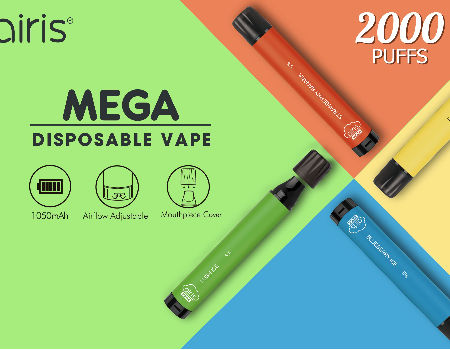 China E-Cigs Airis Mega Disposable Vaporizer Pen Airflow Disposable ...