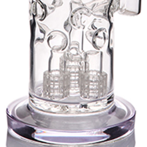 China High quality pipe bongs Triple Barrel Drum Heart Honey Comb Perc ...