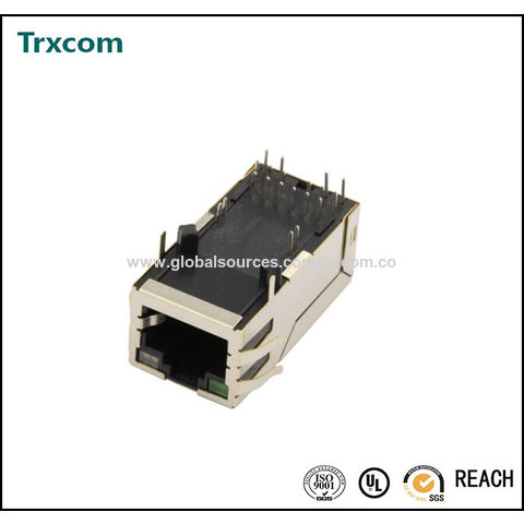 China 10G RJ45 Connector with Integrated Magnet TrxcomTRJK9036AHNL on ...