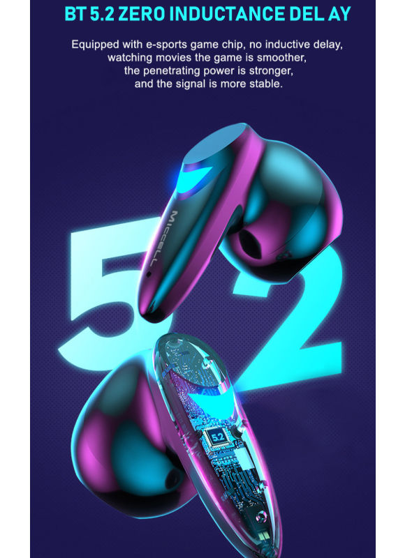 China MICCELL True Wireless gaming earbuds Touch Control gaming earbuds ...