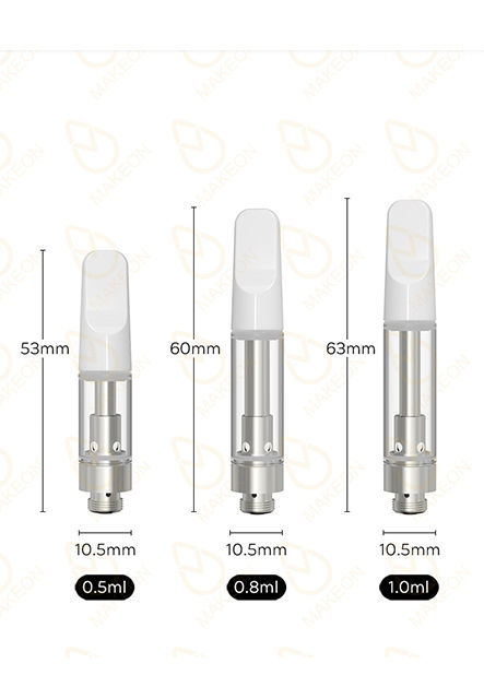 China MAKEON 510 Ceramic Glass Atomizers CBD Cartridge Delta8 Vape CC ...