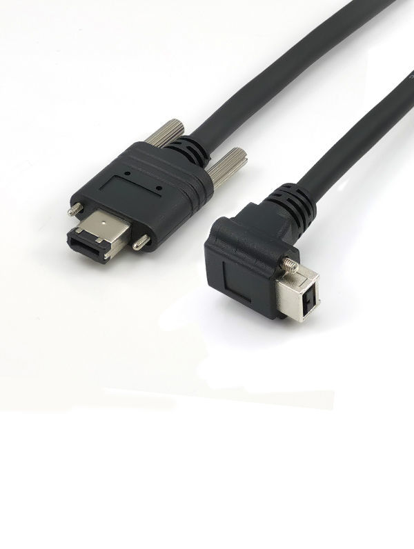 1394 Vision Cable 1394A 6pin to B 9pin with Down / Up Angled Vision ...