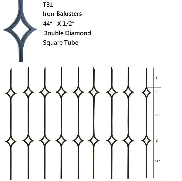 Hong Kong SAR Double Diamond Square Tube Iron Balusters on Global ...