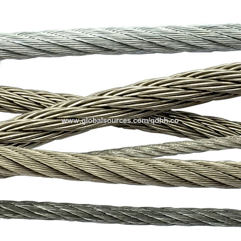 China 6X24+7FC point contacted steel wire rope, ungalvanized or ...