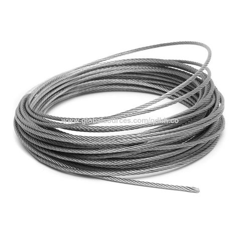 China 6X19W+FC/IWR line contacted steel wire rope, ungalvanized or galvanized finish on Global ...