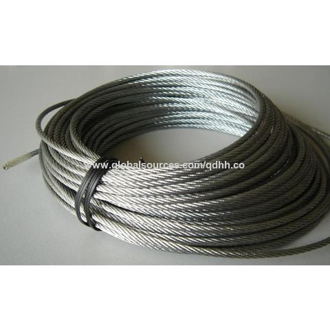 China 6X25Fi + FC/IWR Line Contacted Steel Wire Rope, Ungalvanized or Galvanized Finish on ...
