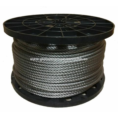 China 6X25Fi + FC/IWR Line Contacted Steel Wire Rope, Ungalvanized or Galvanized Finish on ...