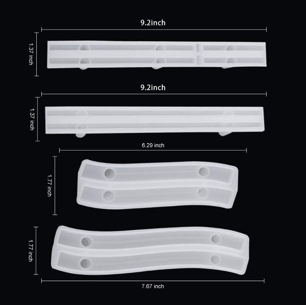 China 4 Set Tray Handle Resin Mold Silicone Casting Mold for DIY ...