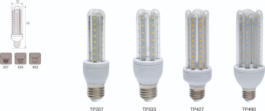 China 2U/3U/4U/spiral 7W hot selling high power lumen LED corn light ...