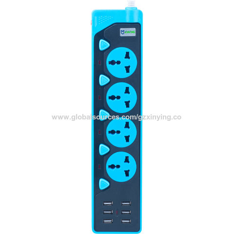 China Power Strip 4 gang extension lead 6 usb port extension socket on ...