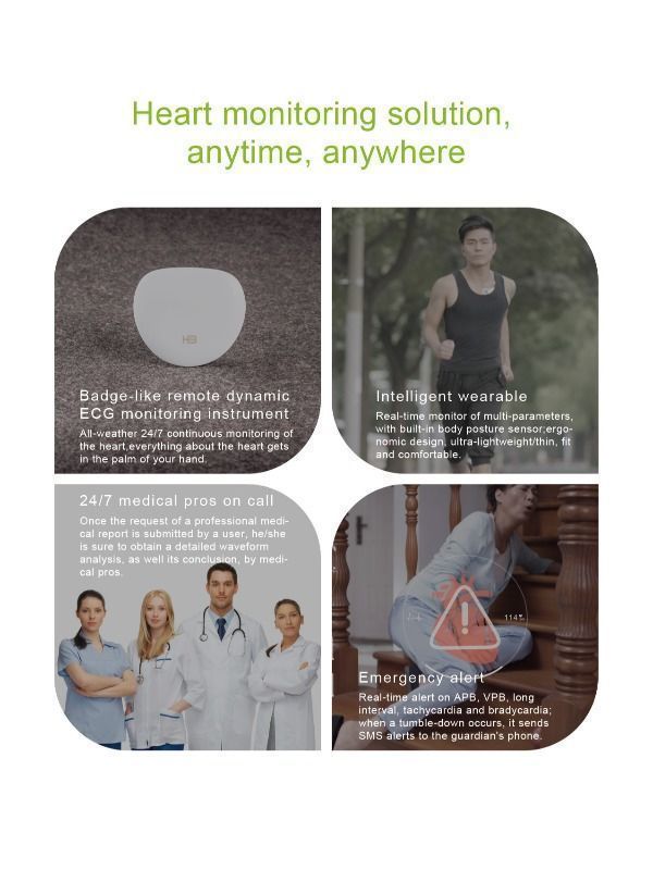 China Portable bluetooth wireless ekg ecg monitor telemedicine medical ...