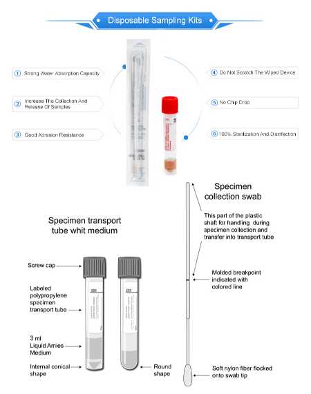 China Manufacturing VTM kit sterile liquid with/without swabs PCR test ...