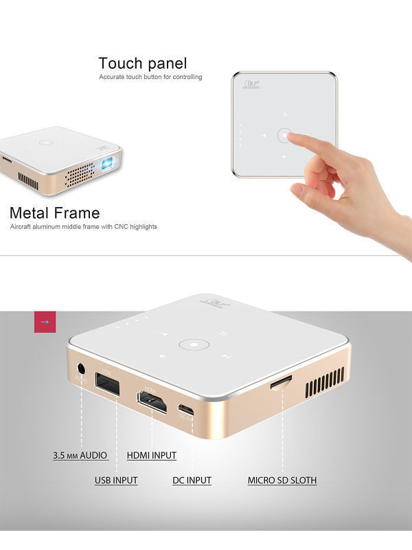 China Portable projector Home theater projectors Mini DLP HD input ...