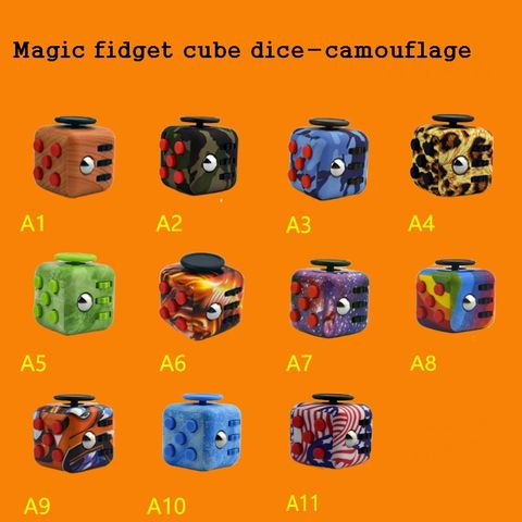 China Fidget Cube stress toy magic camo dice UK wreak portable bauble ...