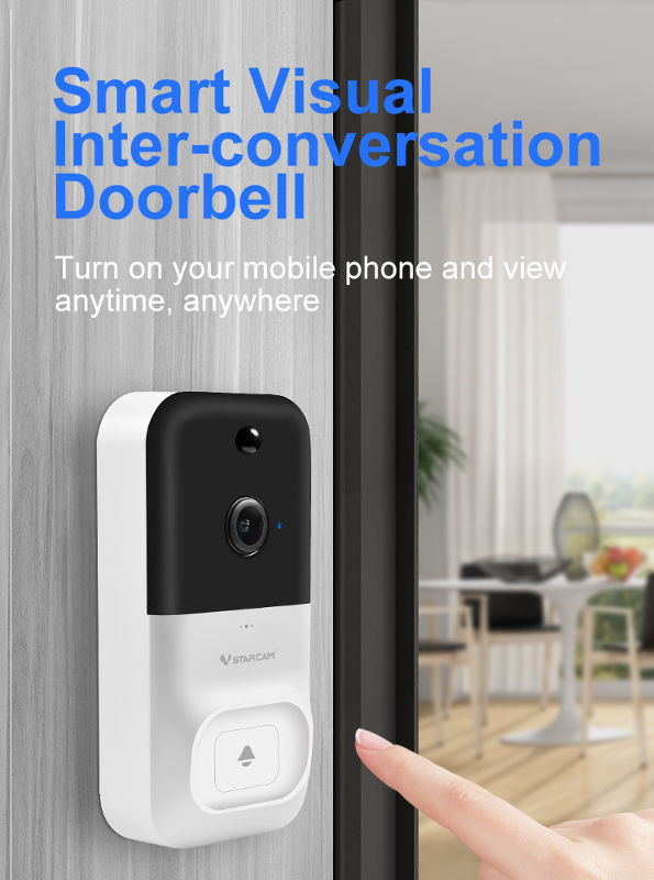 China Smart doorbells Rechargeable 7500 Amh home security WIFI 3MP ...