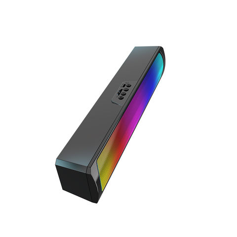 China Colorful RGB light PC gaming sound bar with powerful 10w wireless ...