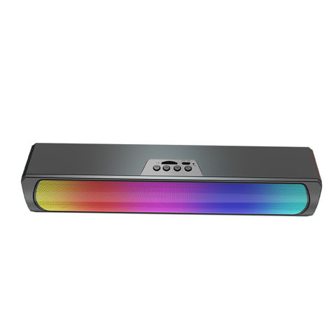 China Colorful RGB light PC gaming sound bar with powerful 10w wireless ...