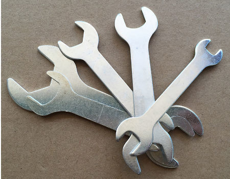 8mm,Flat Open End Wrench, Portable Spanner Hardware Tools Mini Stamped ...